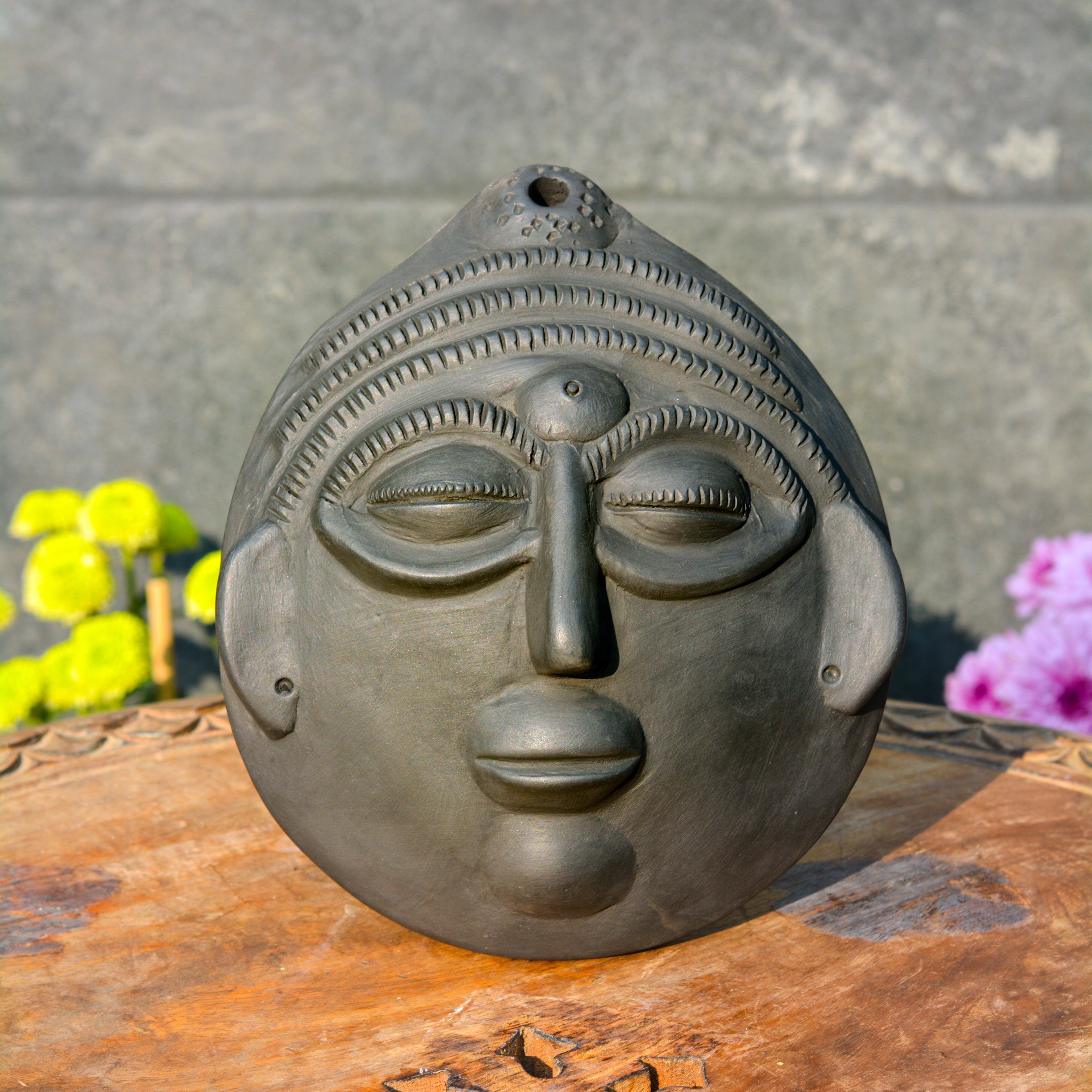 Terracotta Hanging Mask (Design 4) – CreateYourTaste